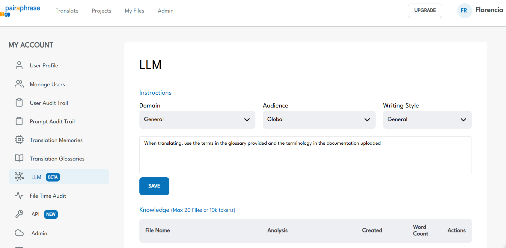 How to Train Generative AI in Pairaphrase Using Your LLM Profile